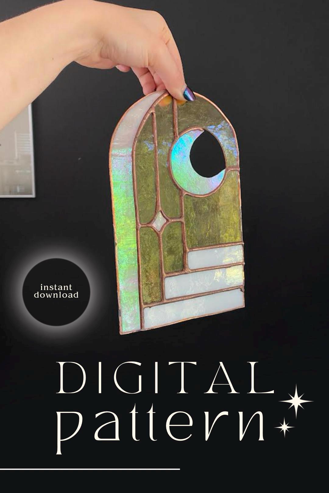 Celestial Moon Stained Glass *PATTERN* - Etsy