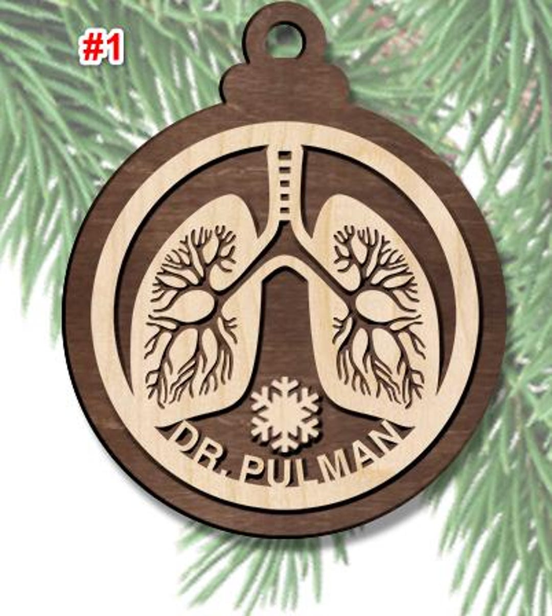 Pulmonology Lungs Christmas Ornament, Pulmonologist Doctor Gift ...