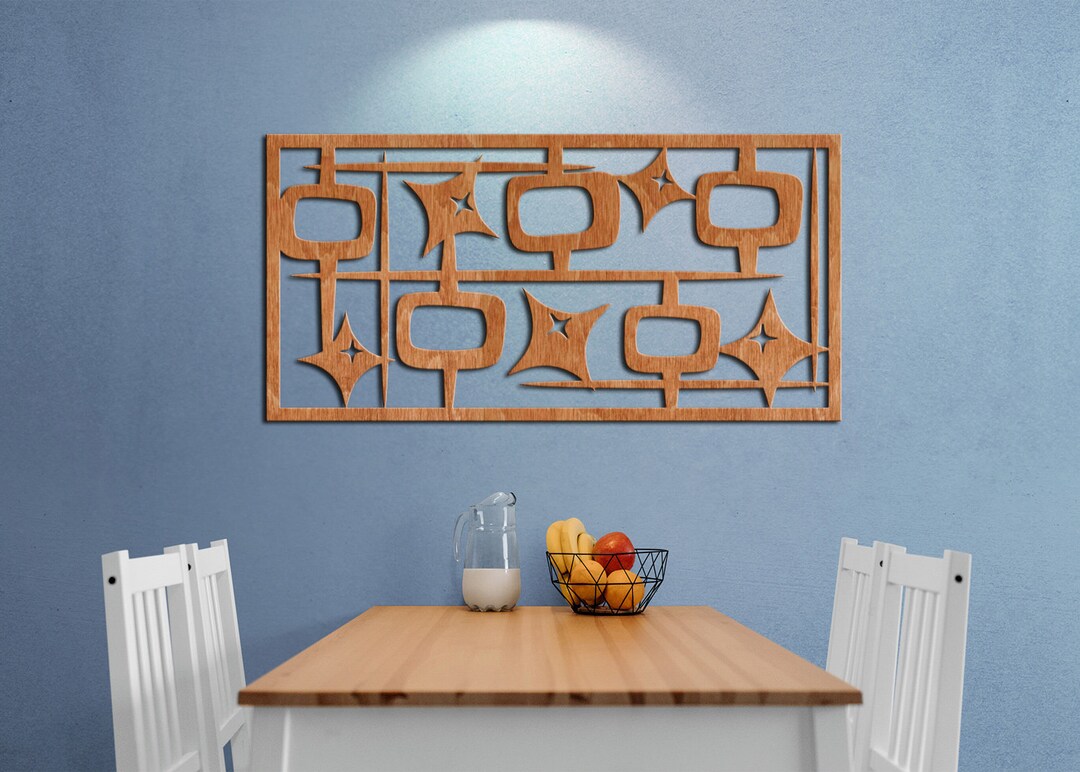 Mid-century Modern Large Wall Panel, Atomic Age Art, Retro Decor MCM ...