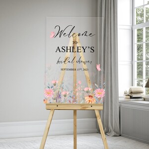 Bridal Shower Welcome Sign, Bridal Shower Acrylic Sign, Bridal Shower ...