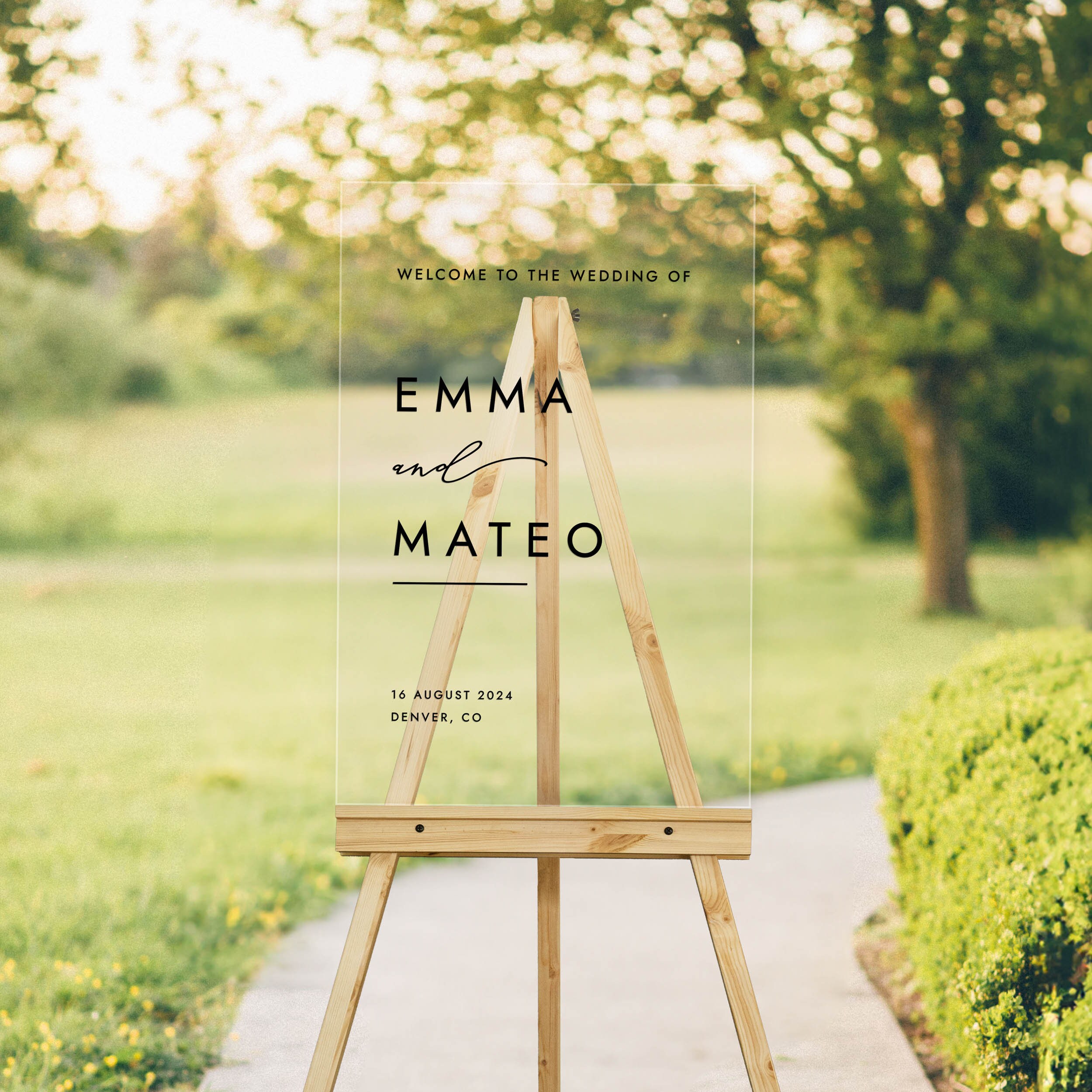 Welcome to the Wedding Acrylic Sign Customize, Wedding Welcome Sign ...