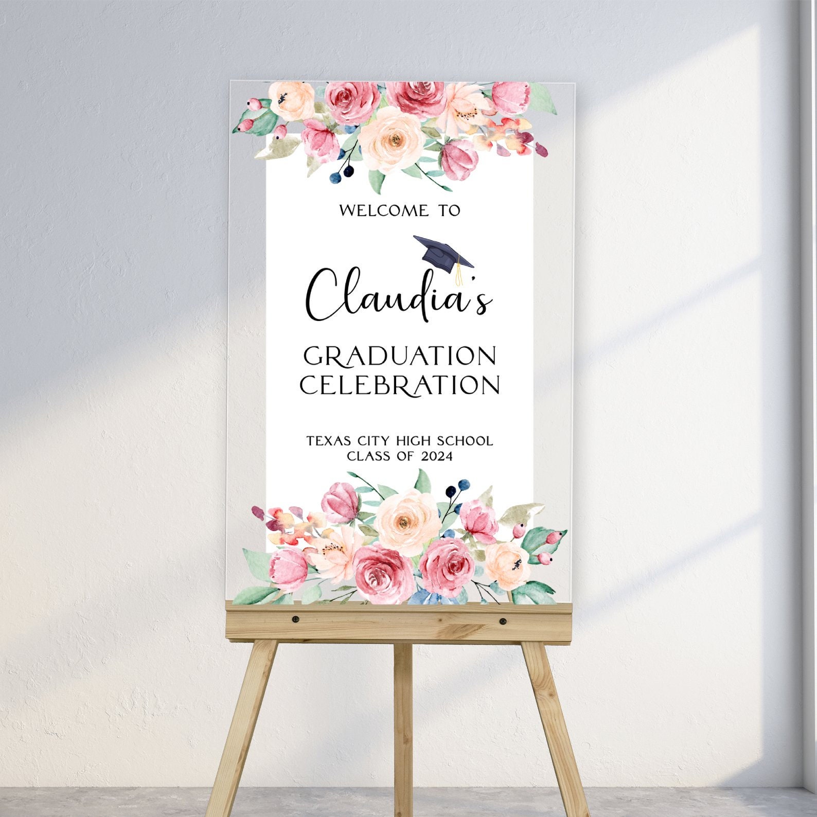 Welcome Graduation Acrylic Sign, Graduation Welcome Sign, Grad Party ...