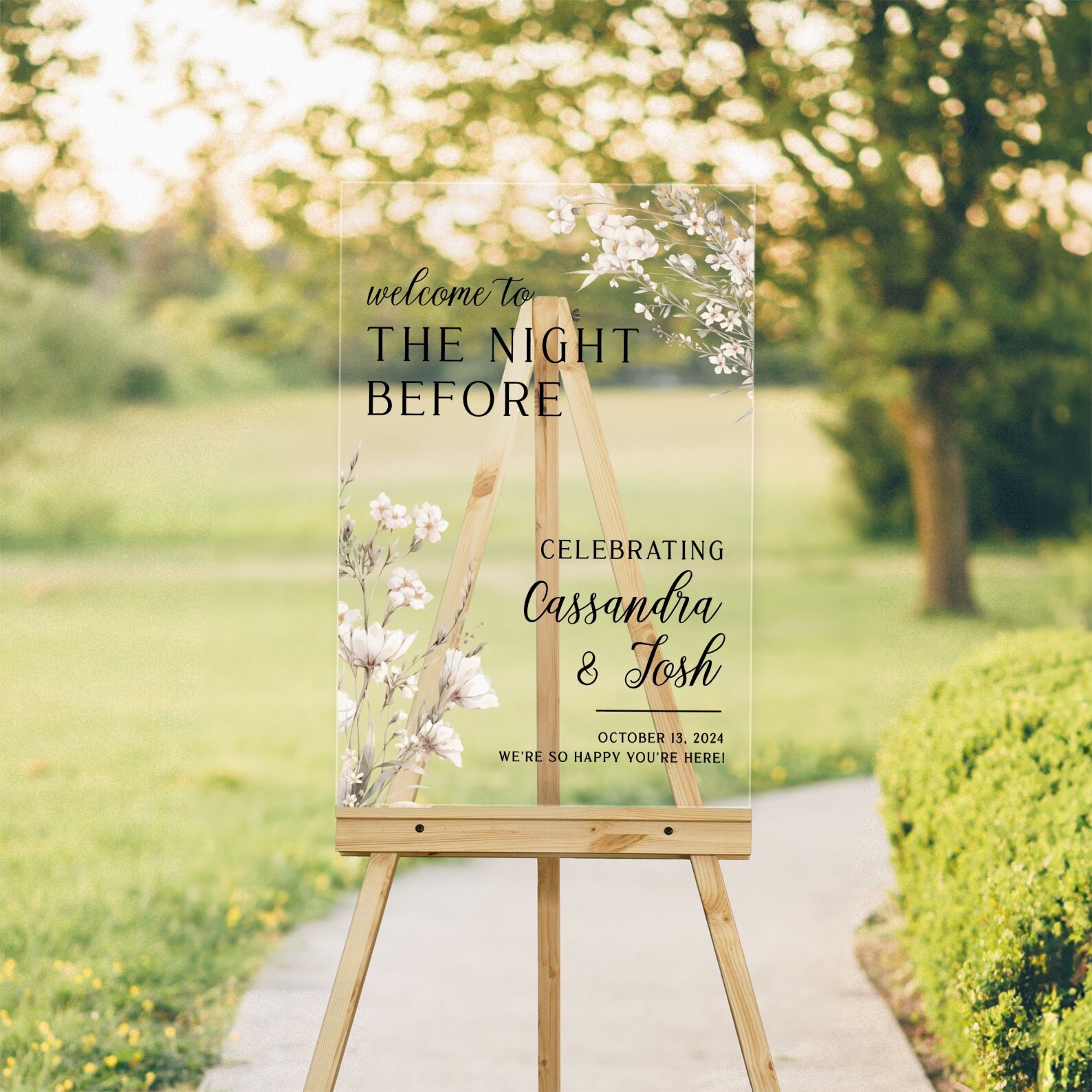 The Night Before Sign, Wedding Rehearsal Sign, the Night Before Wedding ...