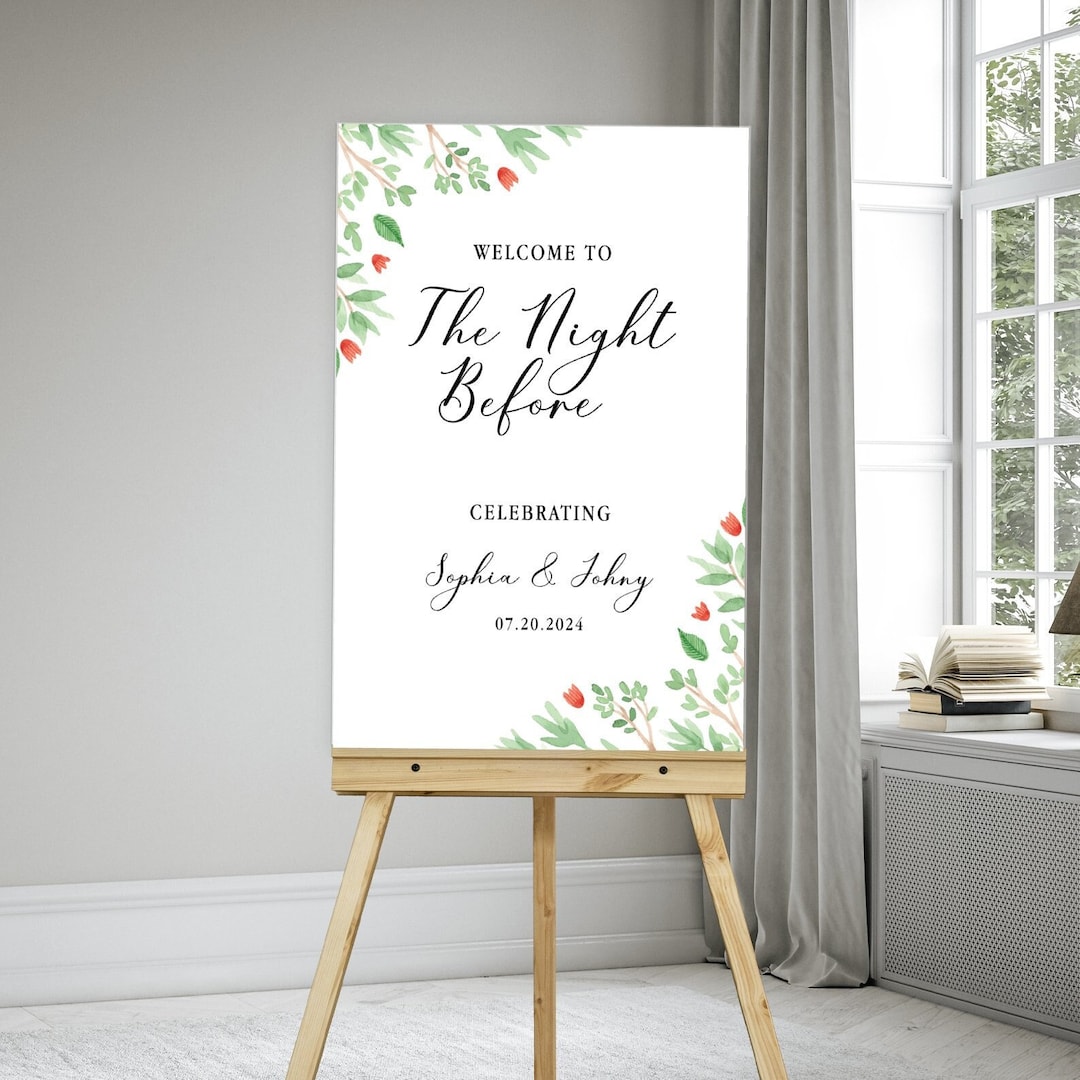 Welcome to the Night Before Sign, Wedding Rehearsal Sign, the Night ...