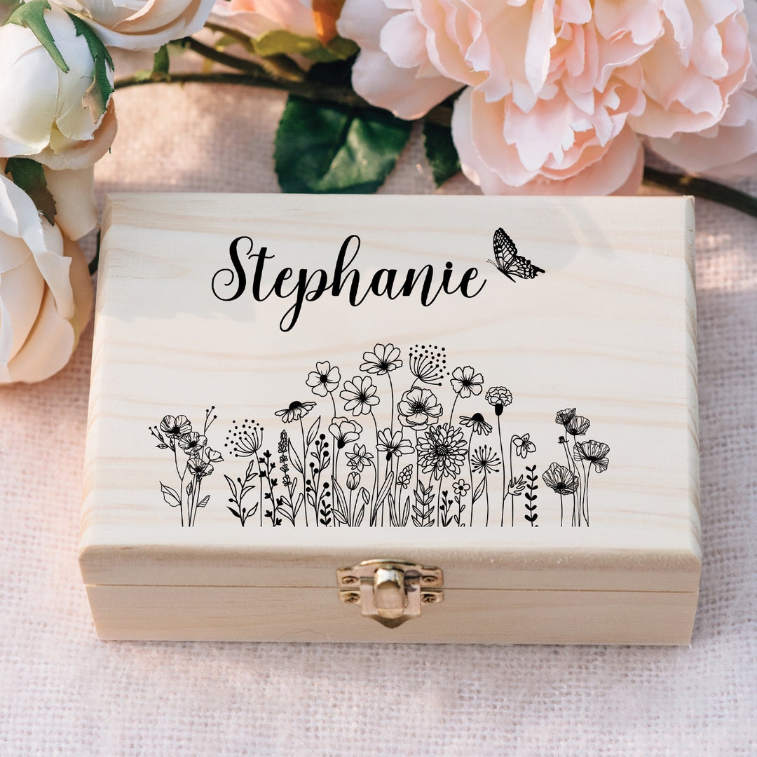 Personalized Wooden Box, Keepsake Box, Custom Keepsake Boxwith Name ...