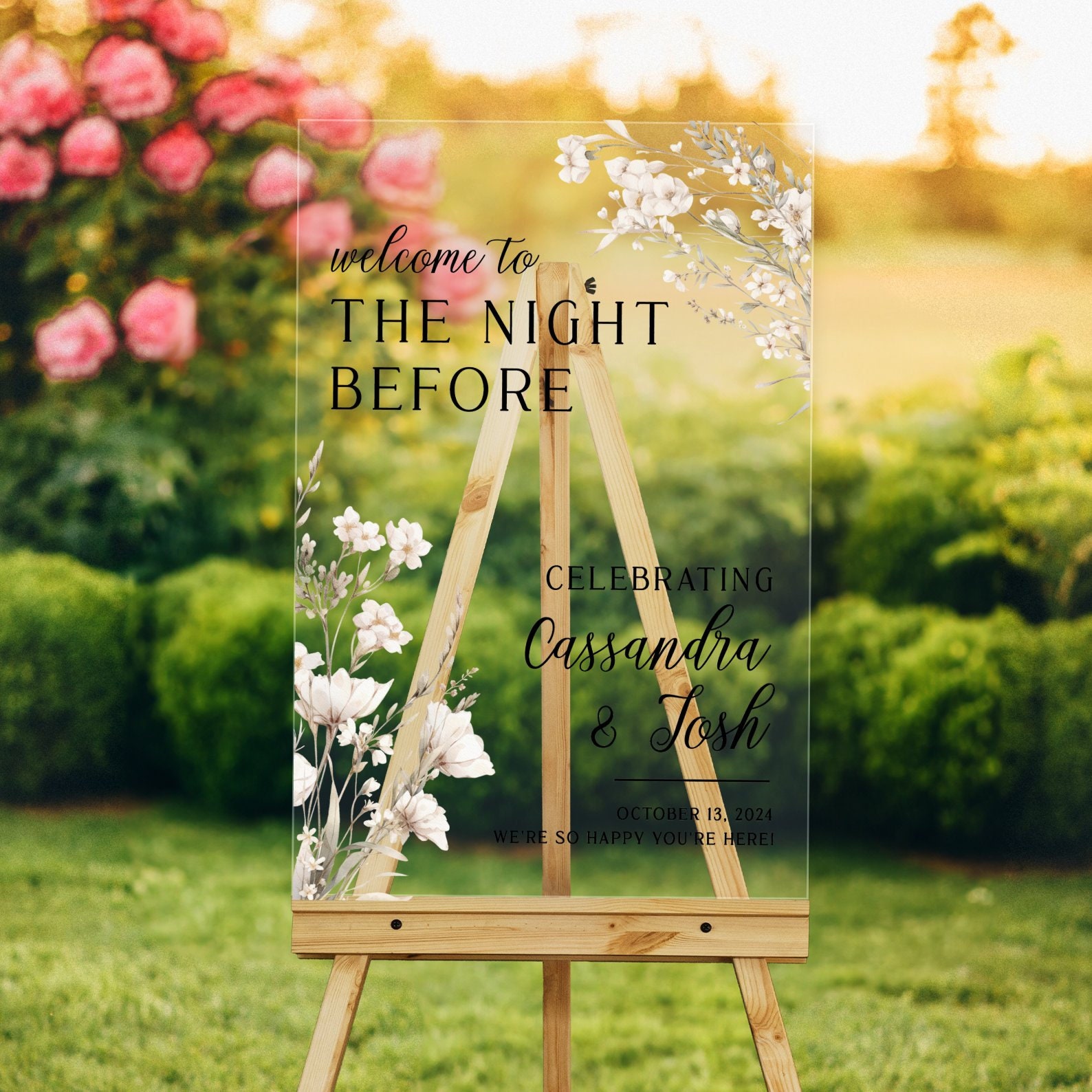 The Night Before Sign, Wedding Rehearsal Sign, the Night Before Wedding ...