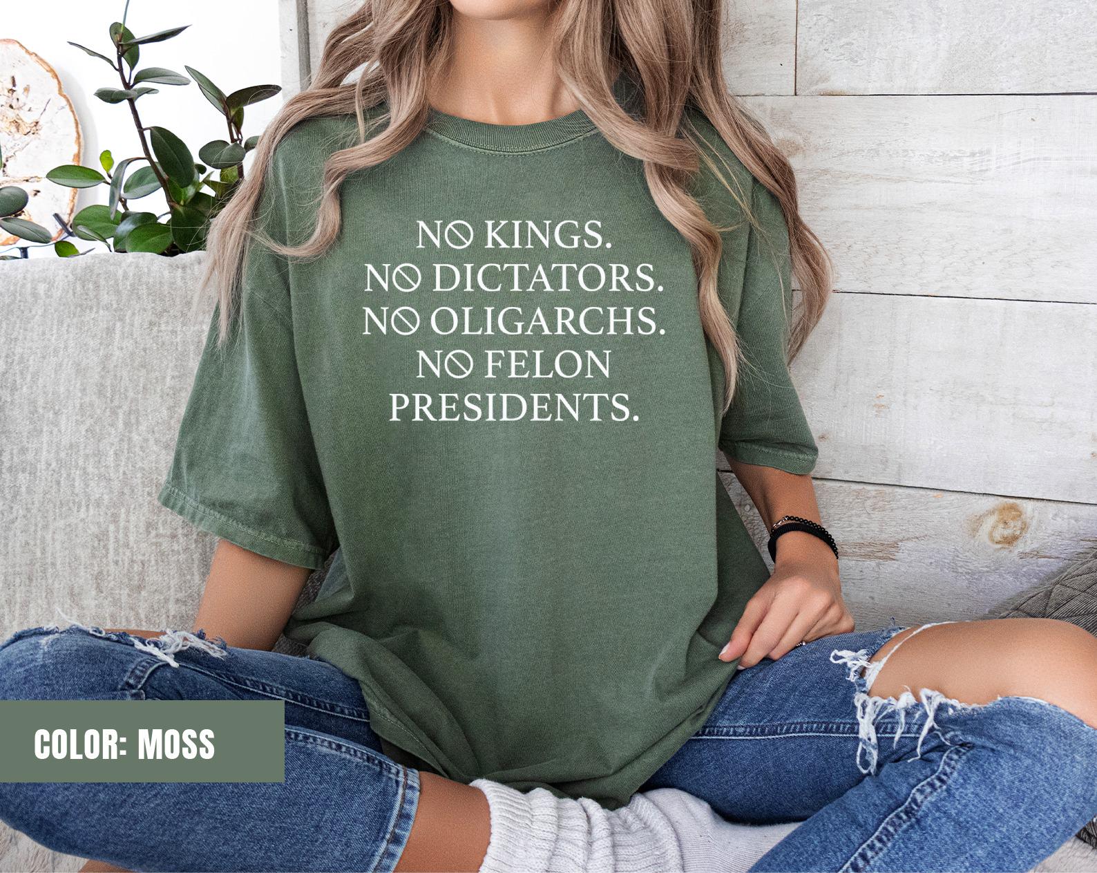 No Kings No Dictators Comfort Colors® Shirt, Political Tee, Anti Trump ...