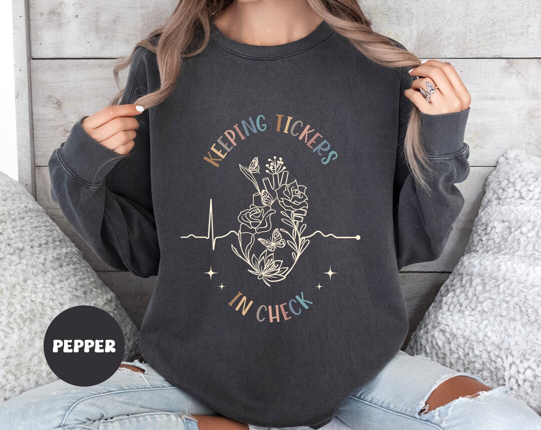 Cardiologist Comfort Colors Sweatshirt, Cardiology Sweater, Cardiac ...