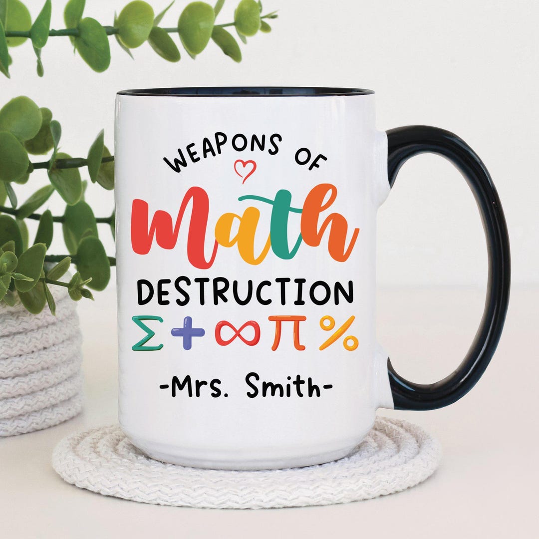 Math Teacher Mug, Gift for Math Teacher, Math Lover Gifts, Math Teacher ...