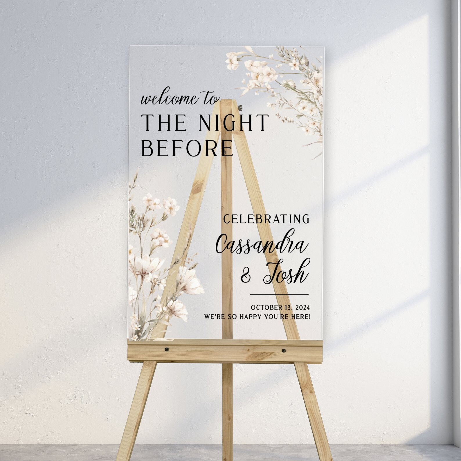 The Night Before Sign, Wedding Rehearsal Sign, the Night Before Wedding ...