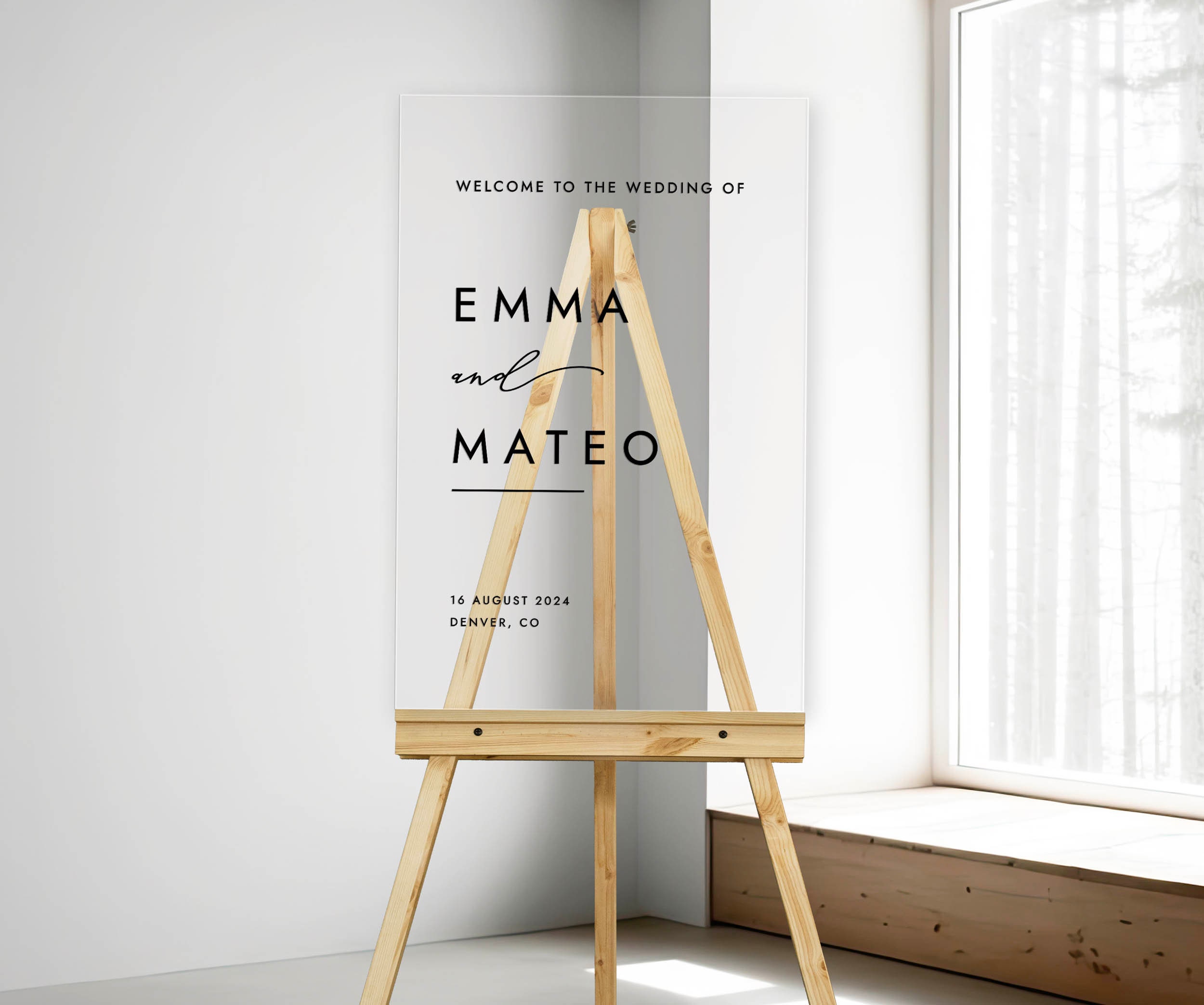 Welcome to the Wedding Acrylic Sign Customize, Wedding Welcome Sign ...