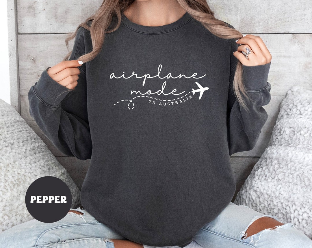 Airplane Mode Sweatshirt, Comfort Colors Vacation Sweater, Pilot ...