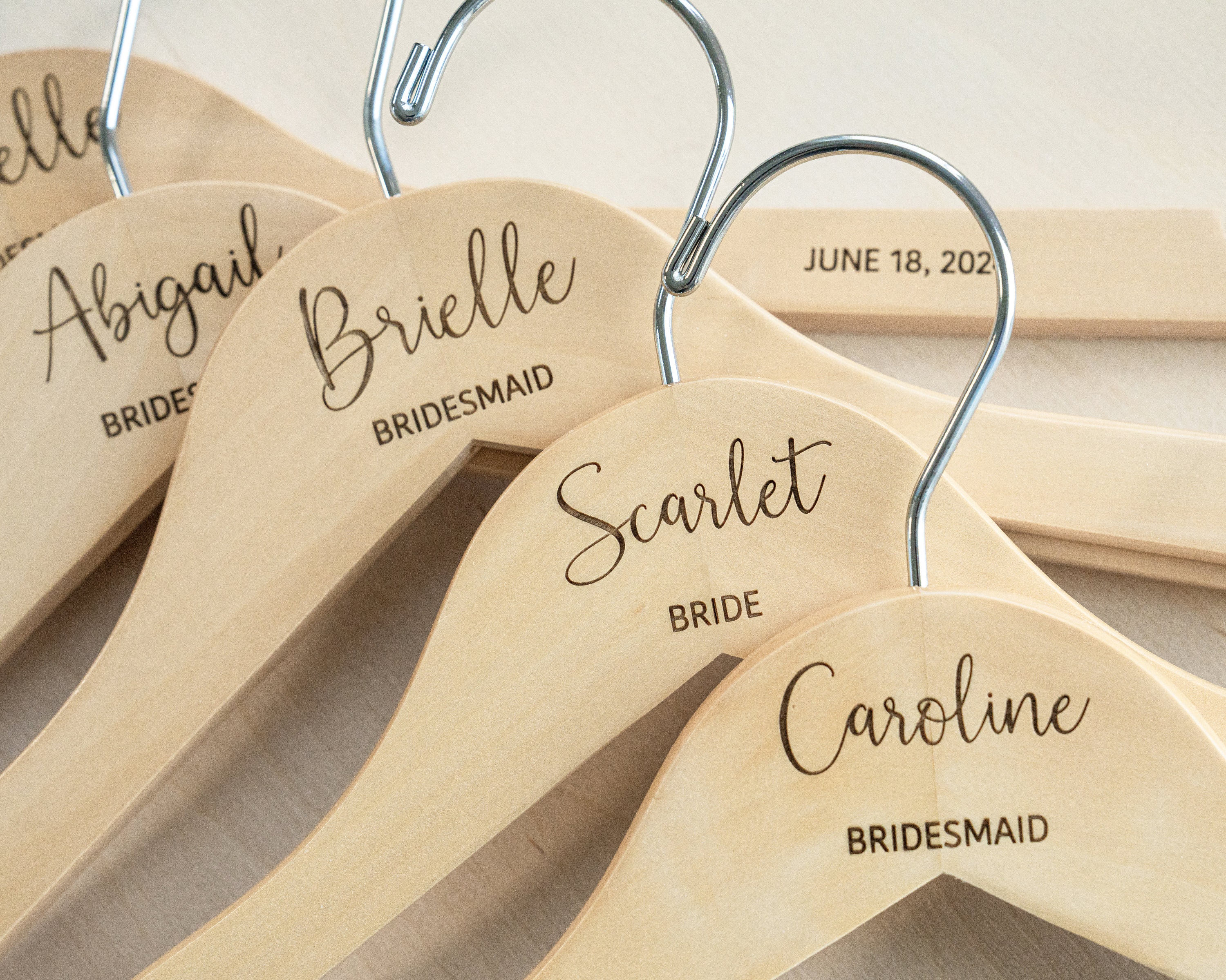 Personalized Wedding Hangers, Wooden Wedding Hanger for Brides, Hanger ...