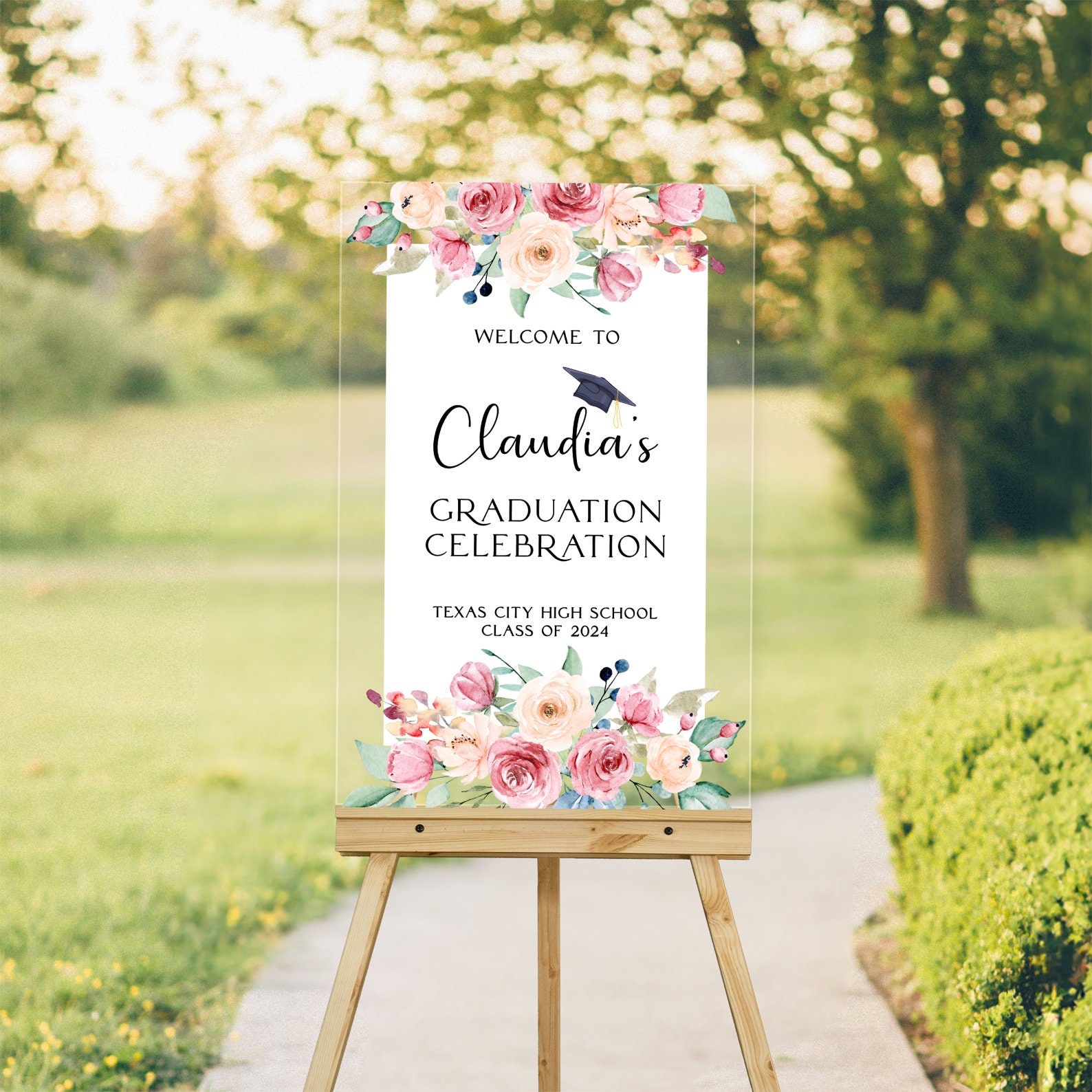 Welcome Graduation Acrylic Sign, Graduation Welcome Sign, Grad Party ...