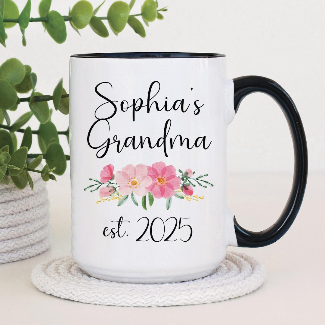New Grandma Coffee Mug, Personalized Grandma Mug, Mothers Day Gift ...