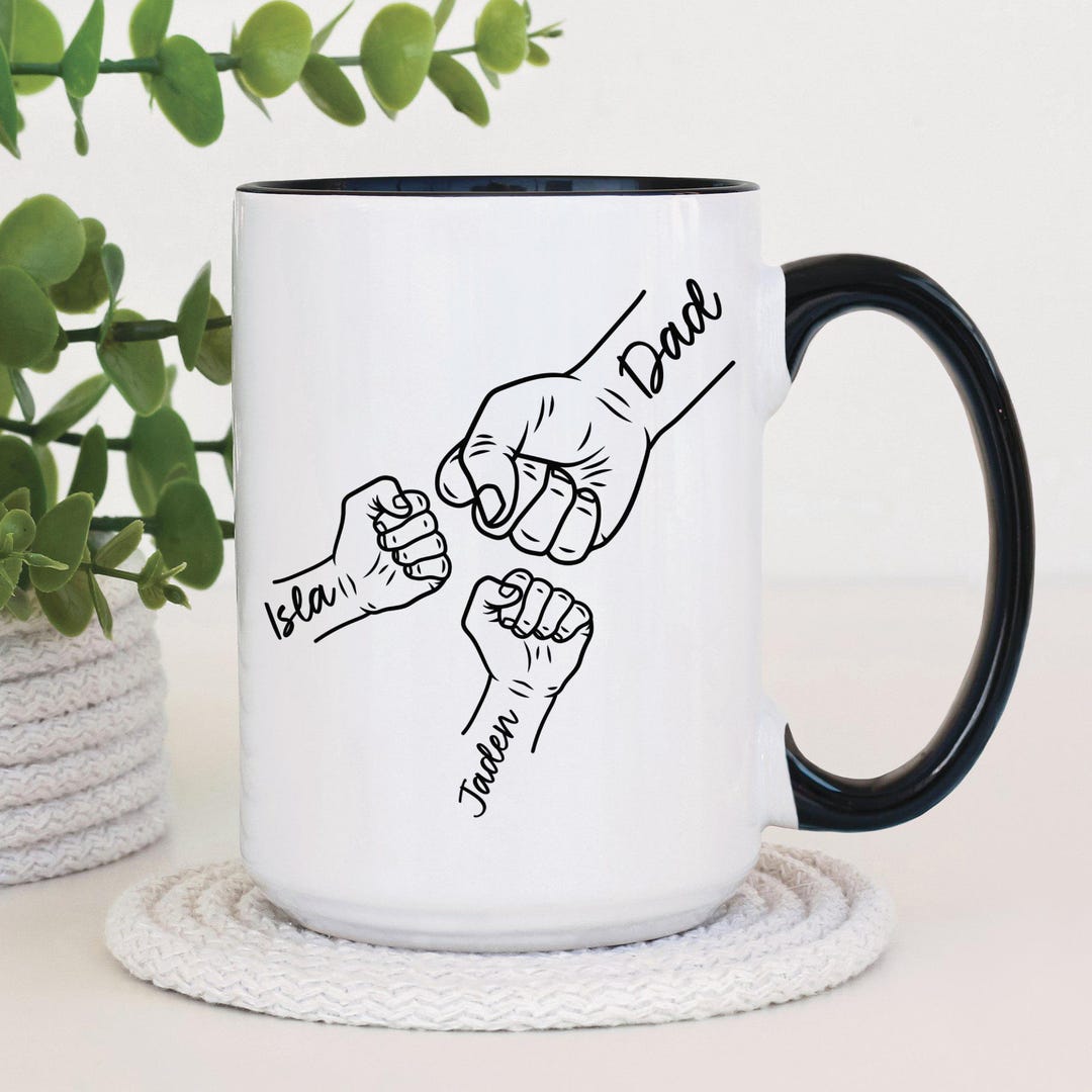 Best Dad Mug, Dad Mug, Dad Fist Bump Mug, Dad Birthday Gifts From Kids ...