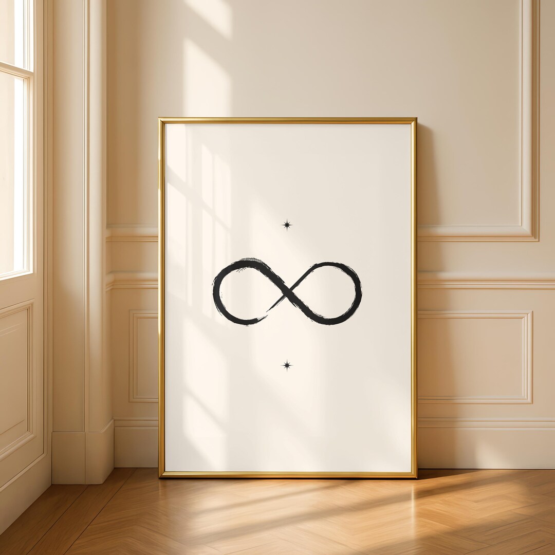 Beige Infinity Symbol Art Print | Minimalist Zen Decor (digital ...