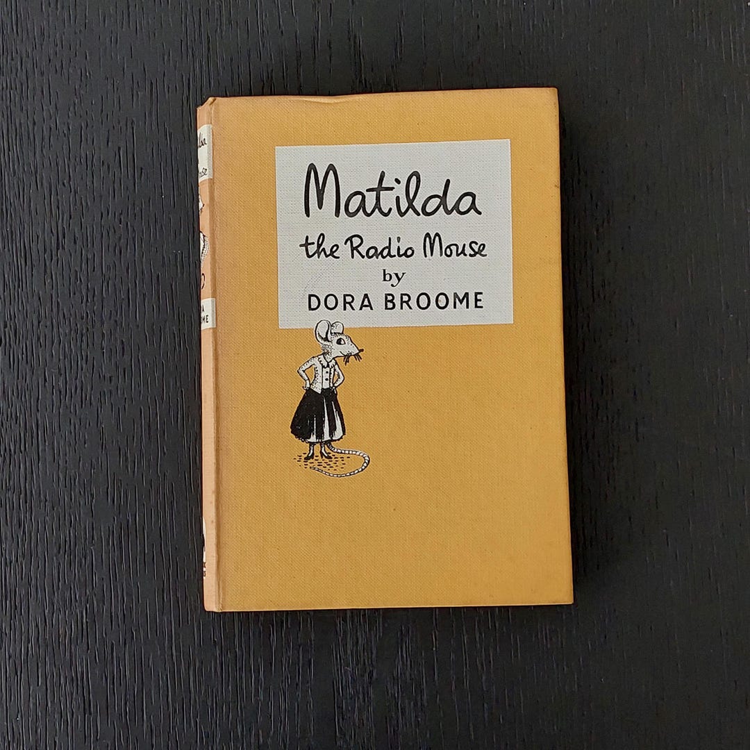 Vintage 1951, Matilda the Radio Mouse by Dora Broome, Rare First ...