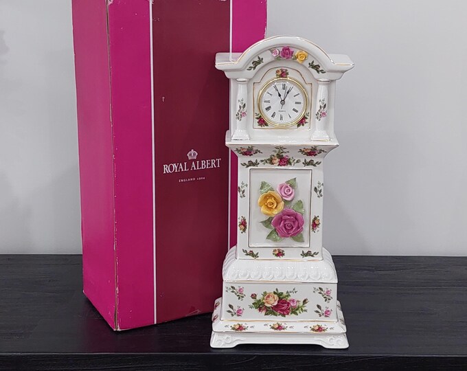 Royal Albert Old Country Roses Fine China Grandfather Clock, Original ...