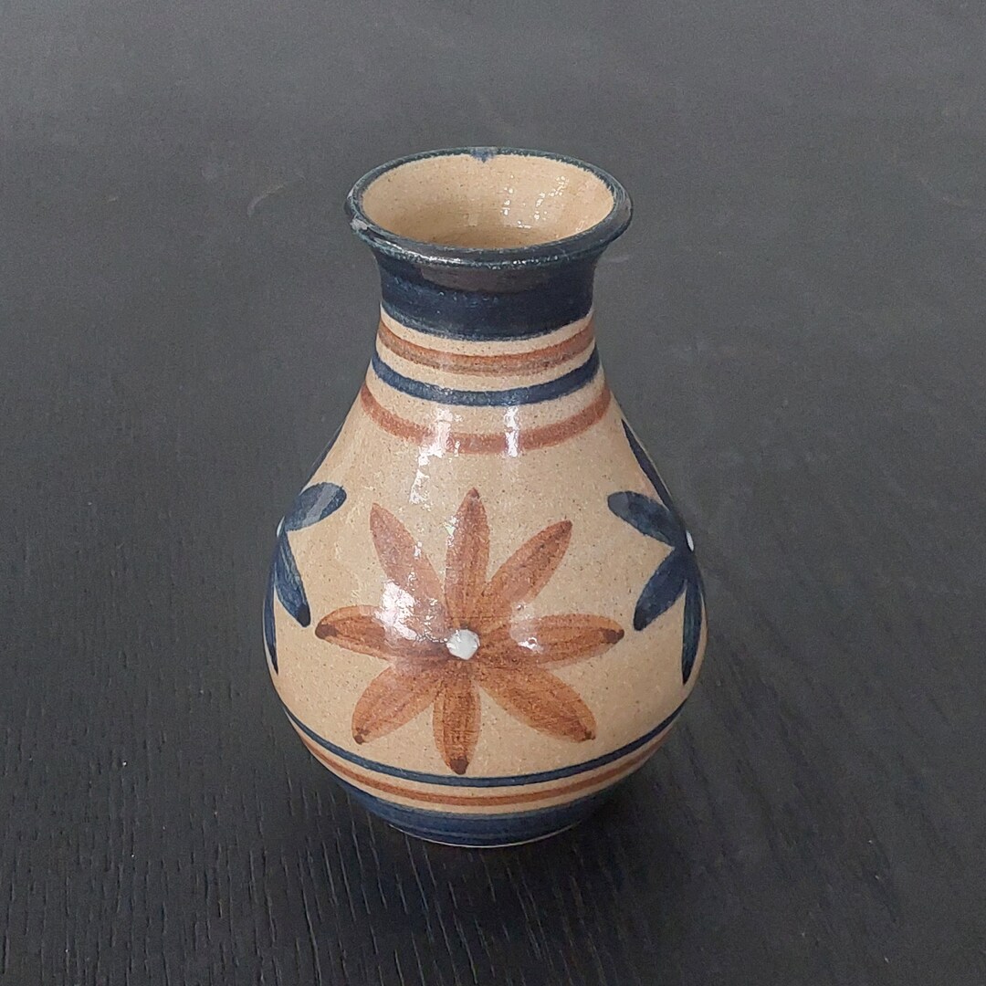 Vintage Glazed Pottery Small Posy Vase, From the Cargo Studio Pelorus ...
