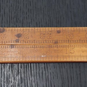 Vintage Boxwood Timber and Brass Rabone Folding Rulers, Made in England ...