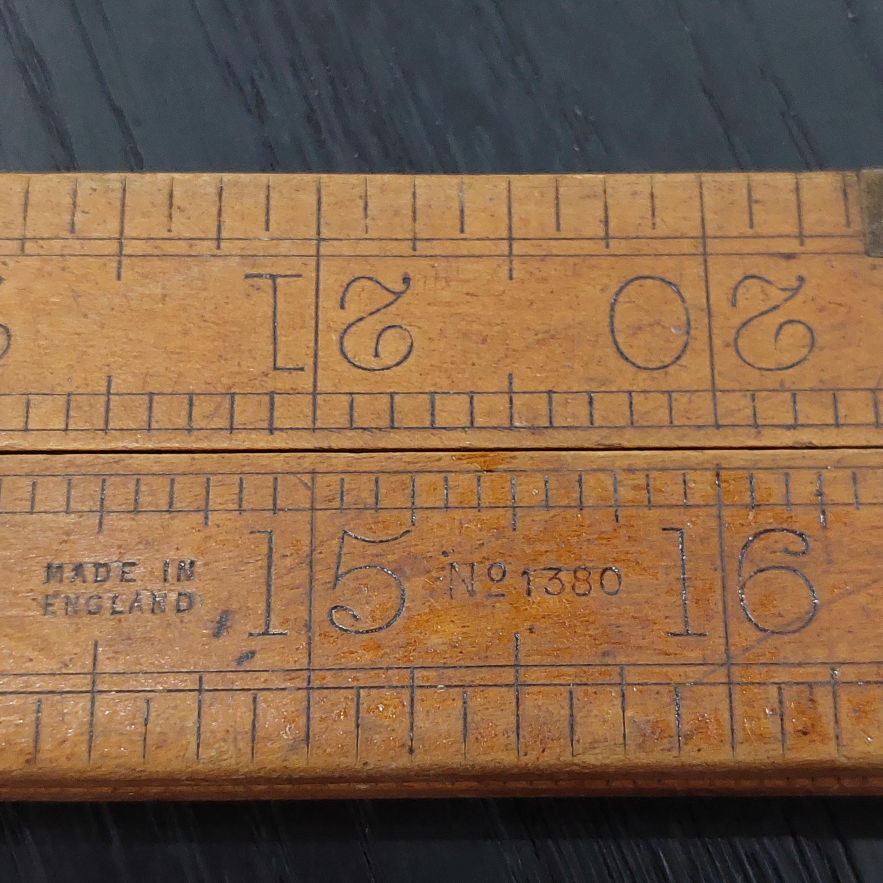 Vintage Timber and Brass Folding Rulers, - Etsy