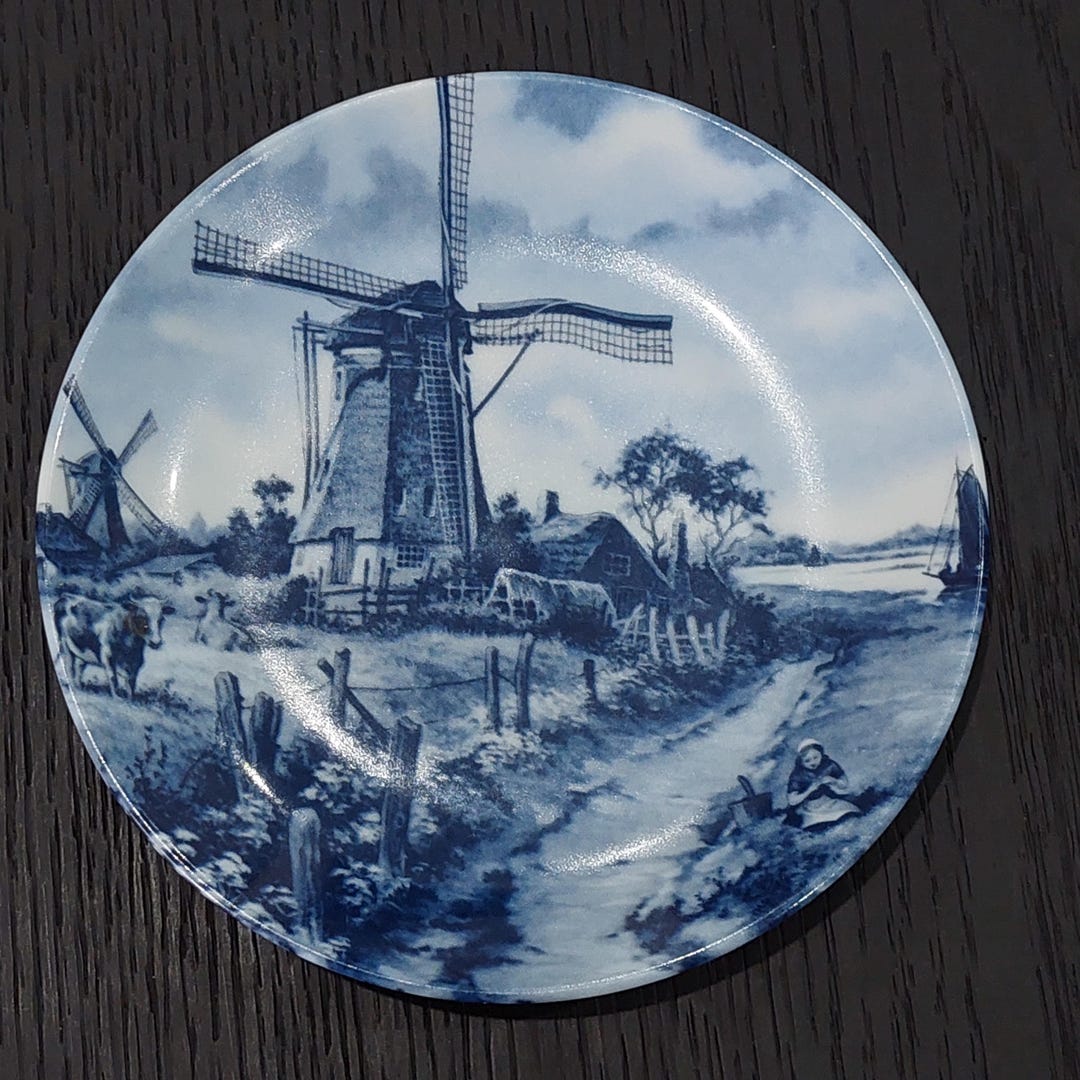 Vintage 1980's Small Ter Steege Windmill Display Plate Made by Royal ...