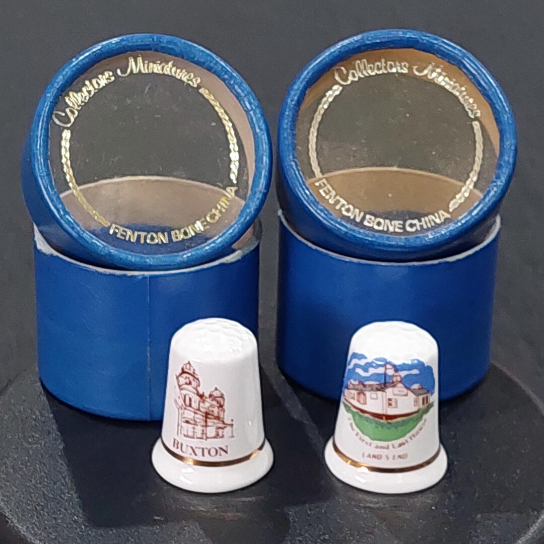 Vintage Fenton Bone China Thimbles, Made in England - Etsy