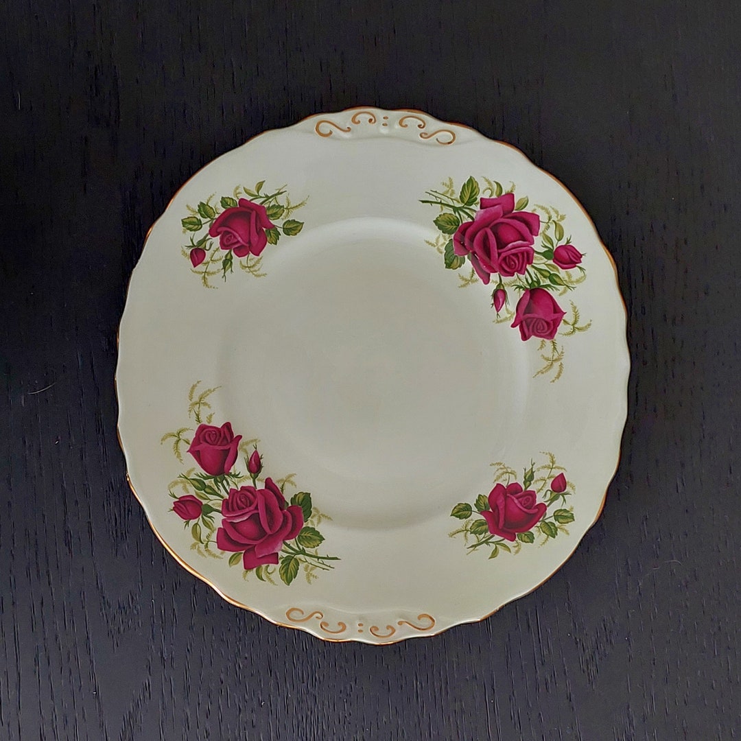 Vintage 1960's Colclough Bone China, Red Roses Serving Plate, Made in ...