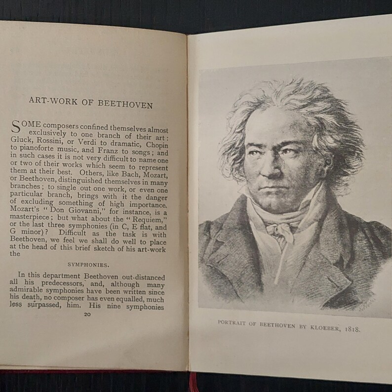 Vintage 1910 Beethoven by J.S Shedlock B.A. Bell's Miniature Series of ...