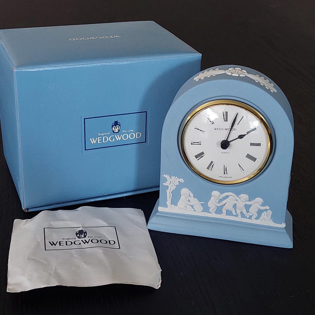 Vintage Wedgwood Jasperware Fine Bone China Clock, Made in England - Etsy