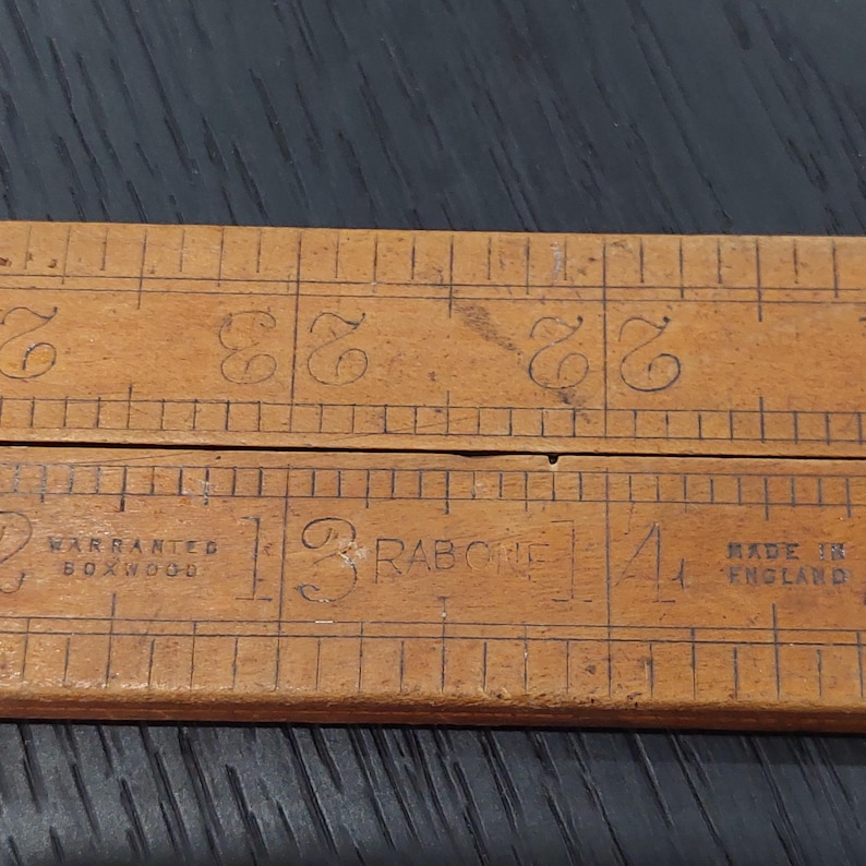 Vintage Timber and Brass Folding Rulers, - Etsy