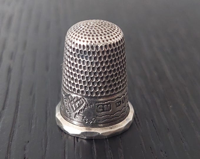 Antique Circa Early 1900's Serling Sliver Thimble by Charles May, Rare ...