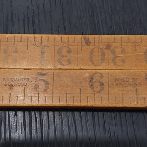 Vintage Timber and Brass Folding Rulers, - Etsy