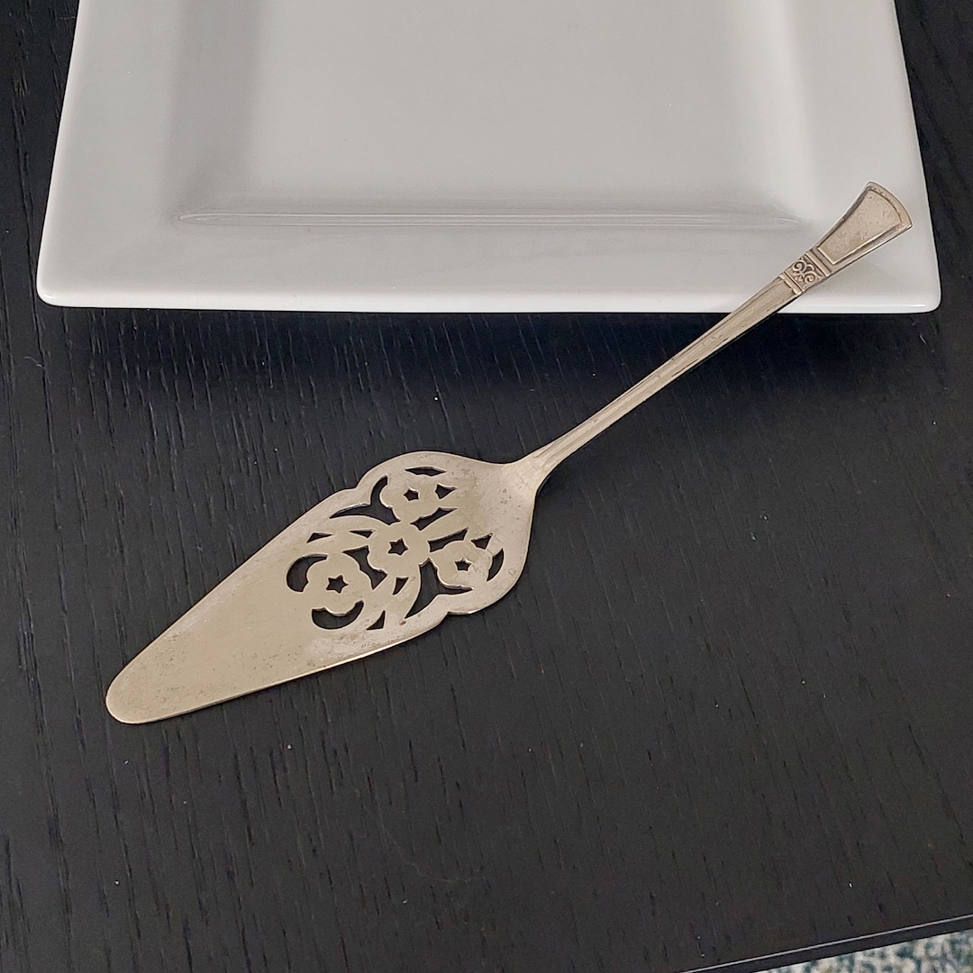 Small Cake Slice Server, Pie Server, Pastry Slice, Angora Silver Plated ...
