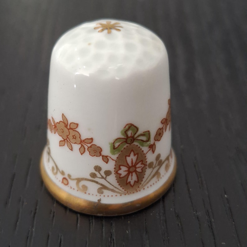 Vintage 1980's Limoges China Thimble - Etsy