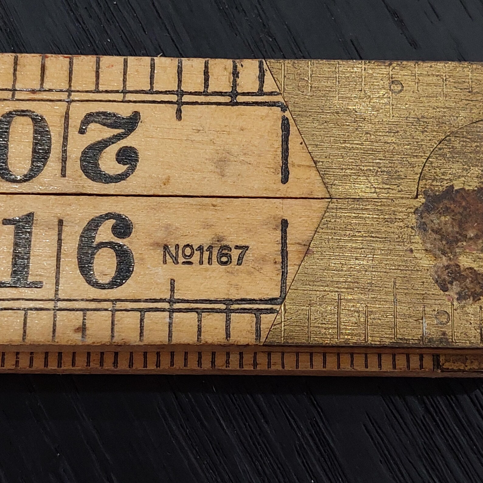 Vintage Boxwood Timber and Brass Rabone Folding Rulers, Made in England ...