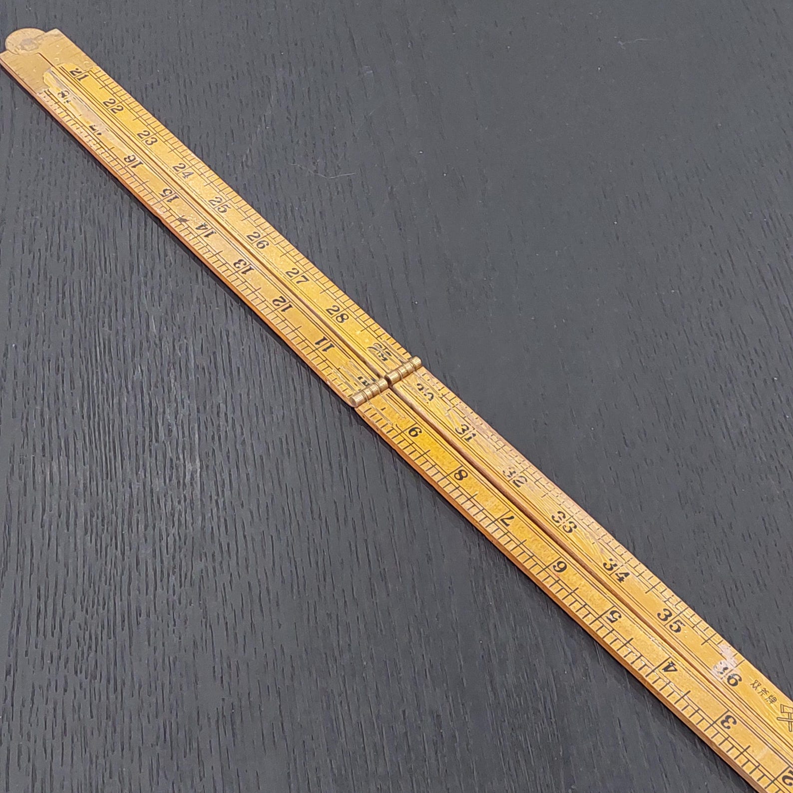Vintage Timber and Brass Folding Rulers, - Etsy