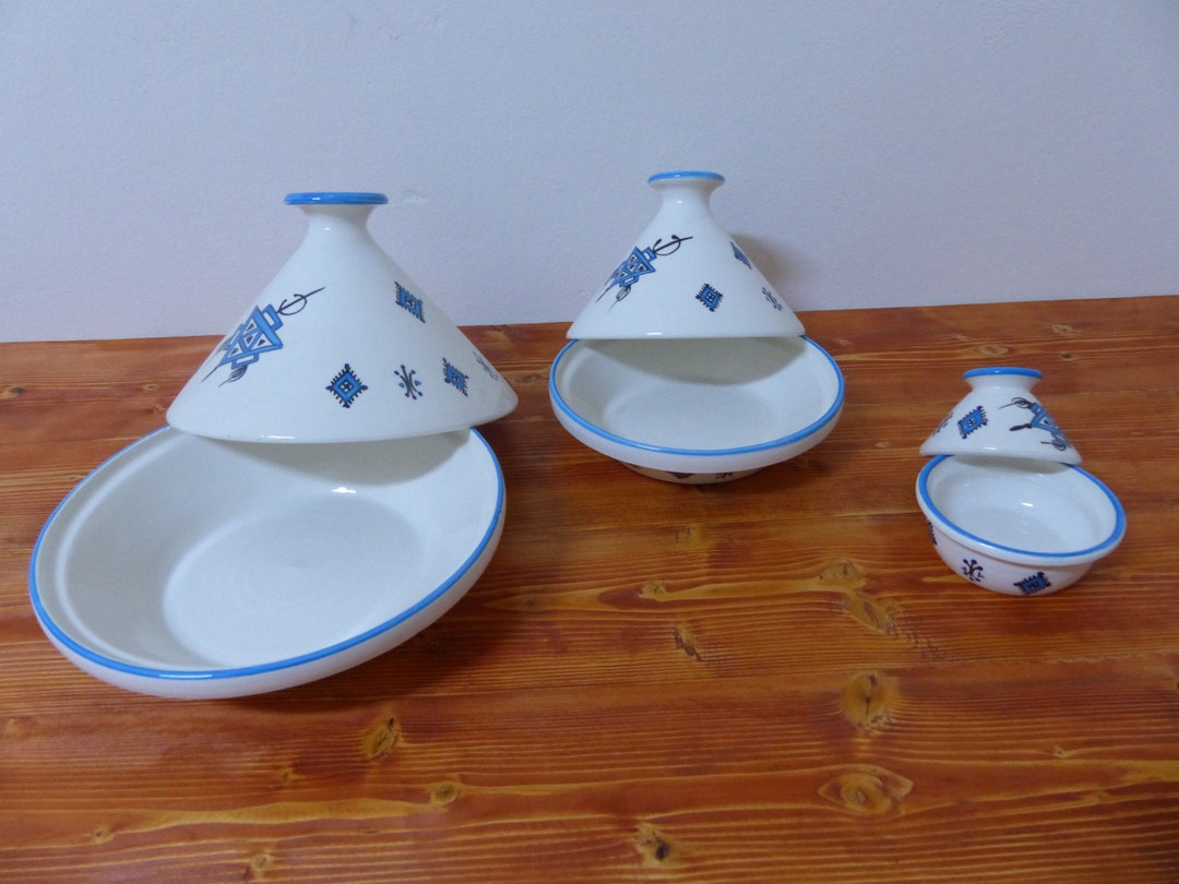 Premium Handmade Moroccan Ceramic Tagine Traditional Pottery Serving ...