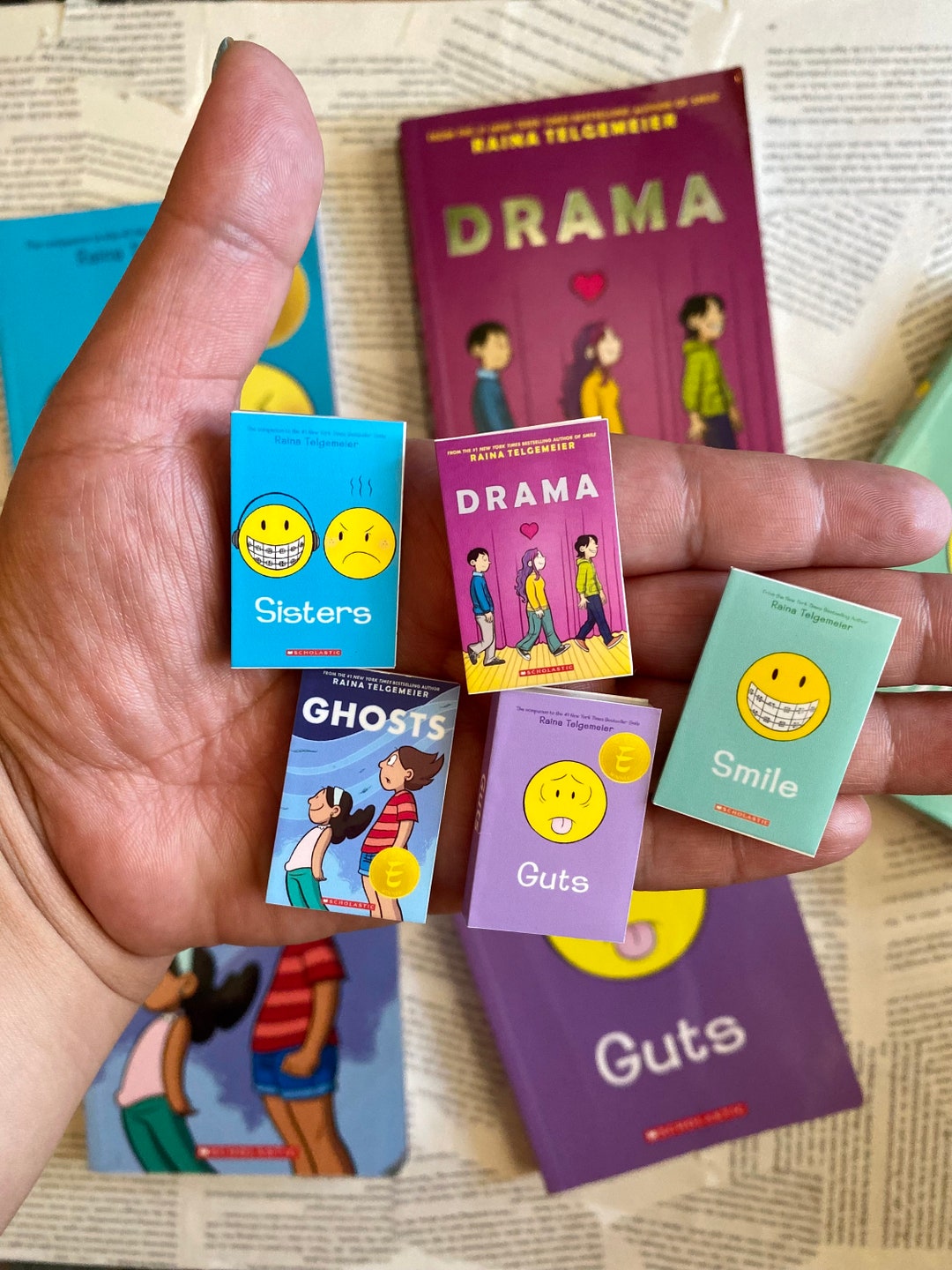 Graphic Novel Miniature Book Series, Collectibles, Book Shelf Decor ...