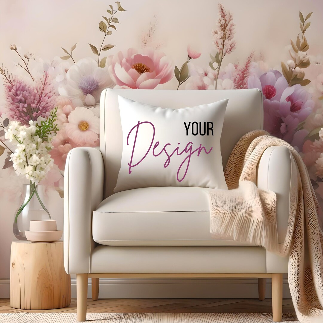 Pillow Mockup, Throw Pillow Mockup, Printify Blank Pillow Mockup ...