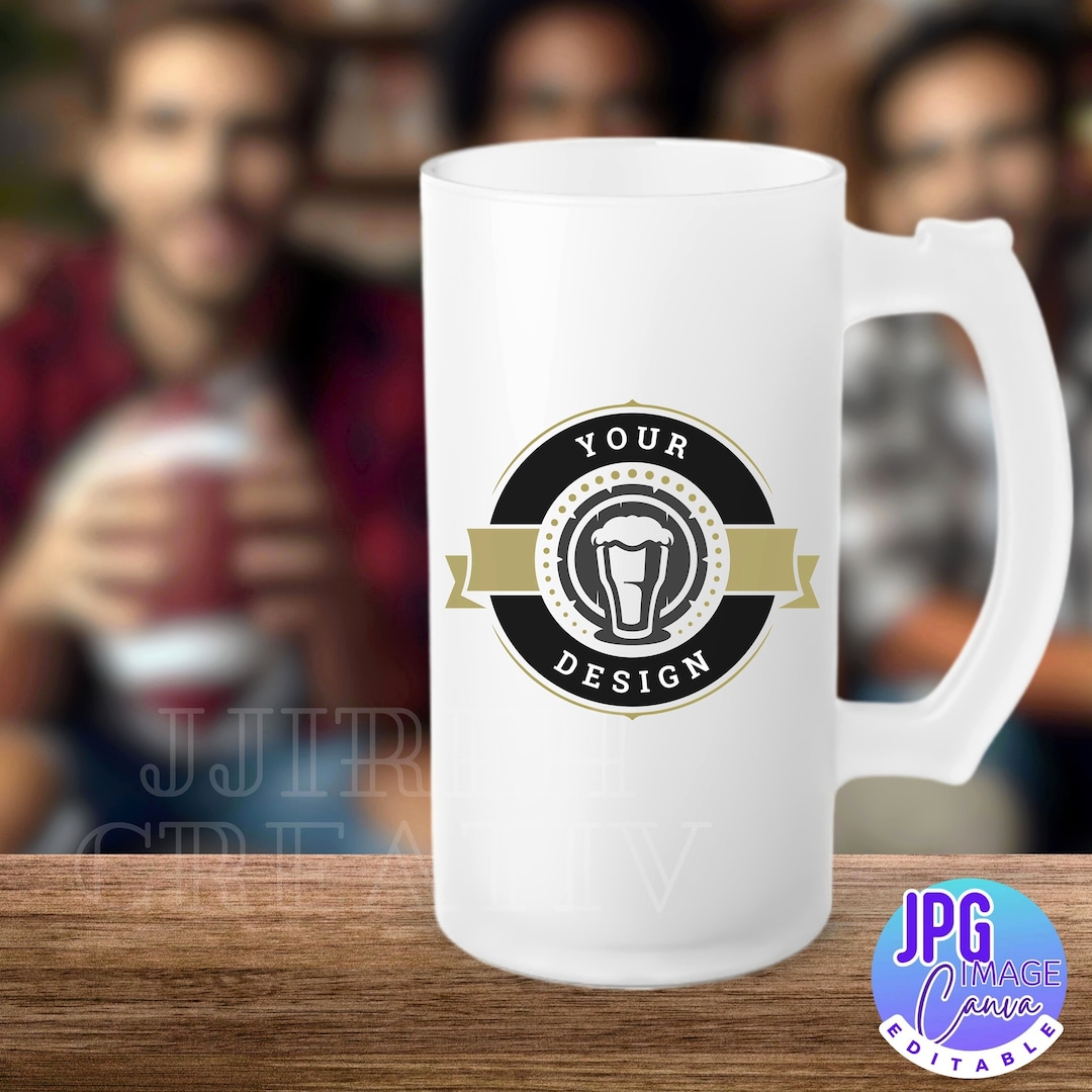 Frosted Beer Mug Mockup, Beer Mug Mockup, POD Frosted Beer Mug Mockups ...