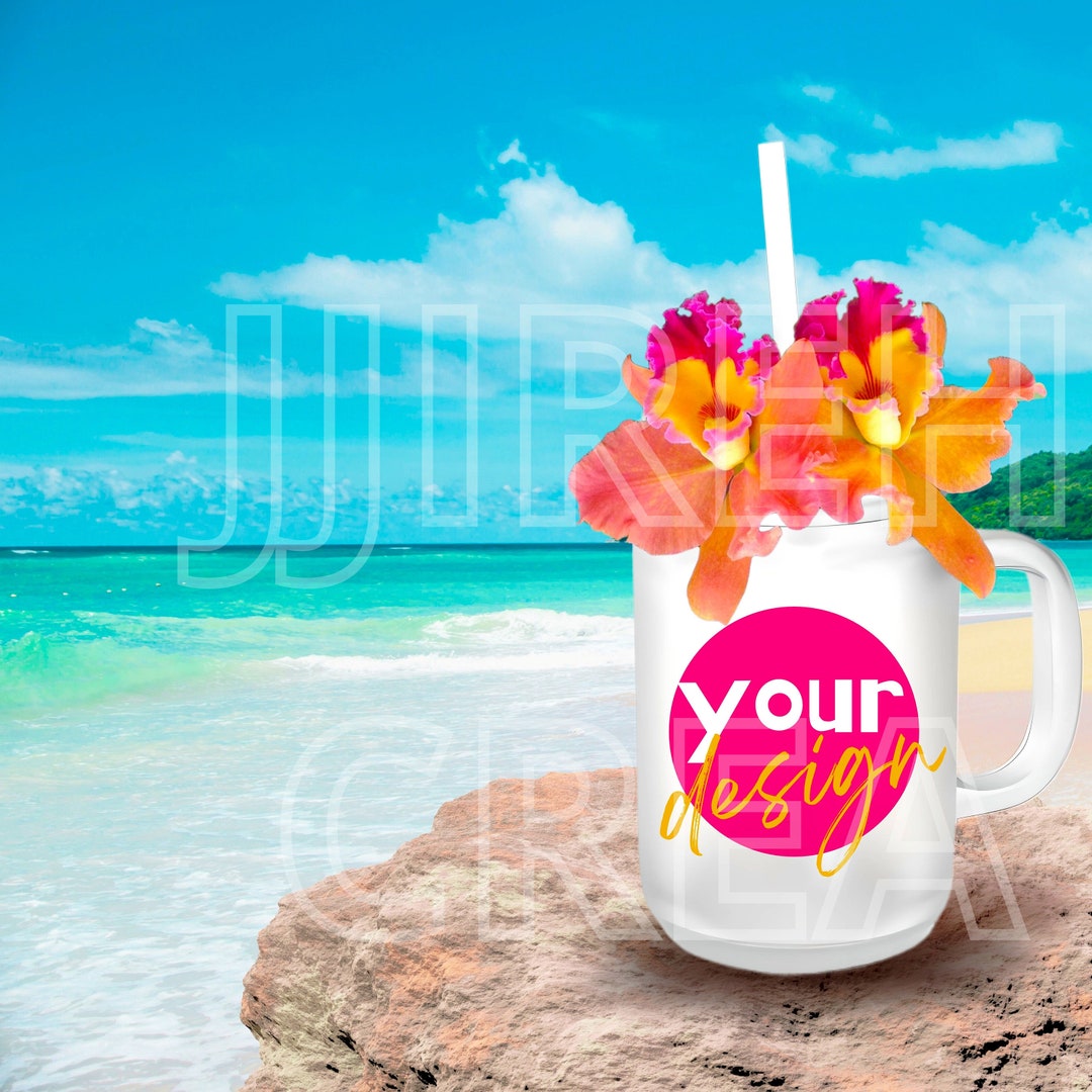 Mason Frosted Glass Jar Mockup, Printify Mason Jar Mockup , Mason Glass ...