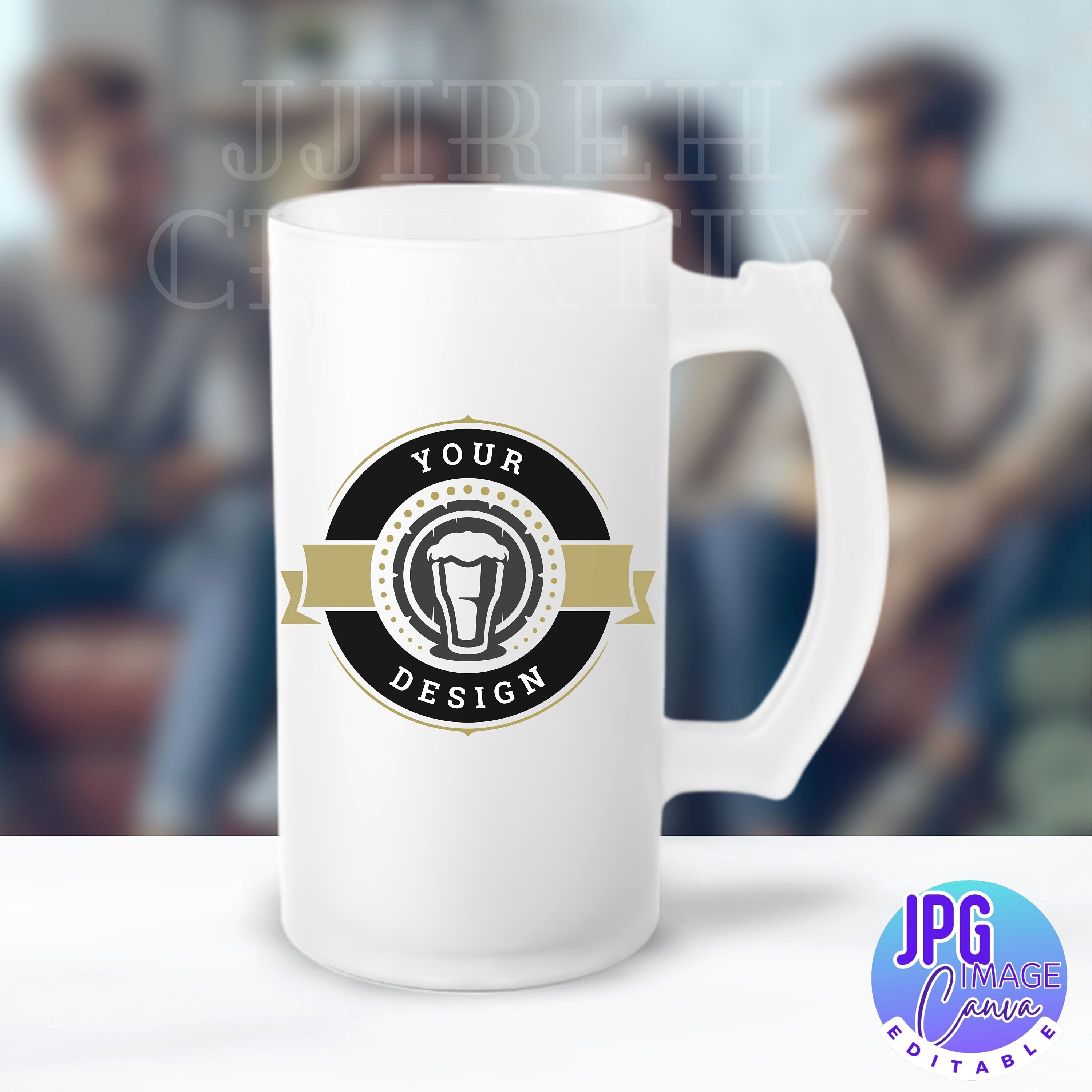 Frosted Beer Mug Mockup, Beer Mug Mockup, POD Frosted Beer Mug Mockups ...