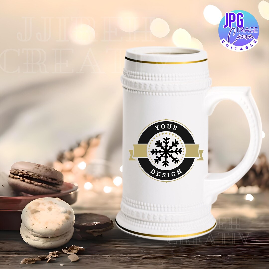 Beer Mug Mockup, Fall Theme Beer Mug Mockup, Printify Beer Mug Mockup ...
