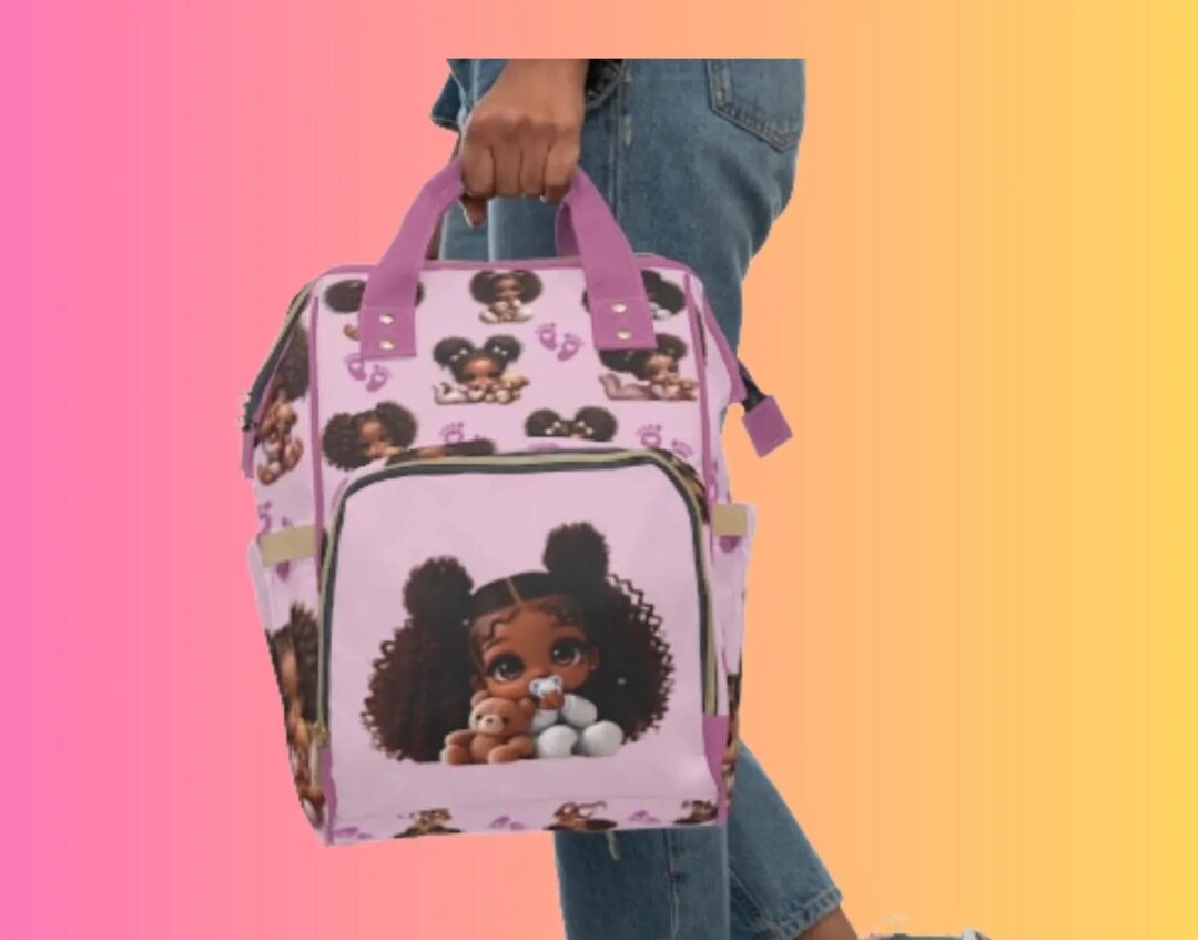 Black Girl Baby Backpack,stylish Baby Backpack, Baby and Teddy Bear Bag ...