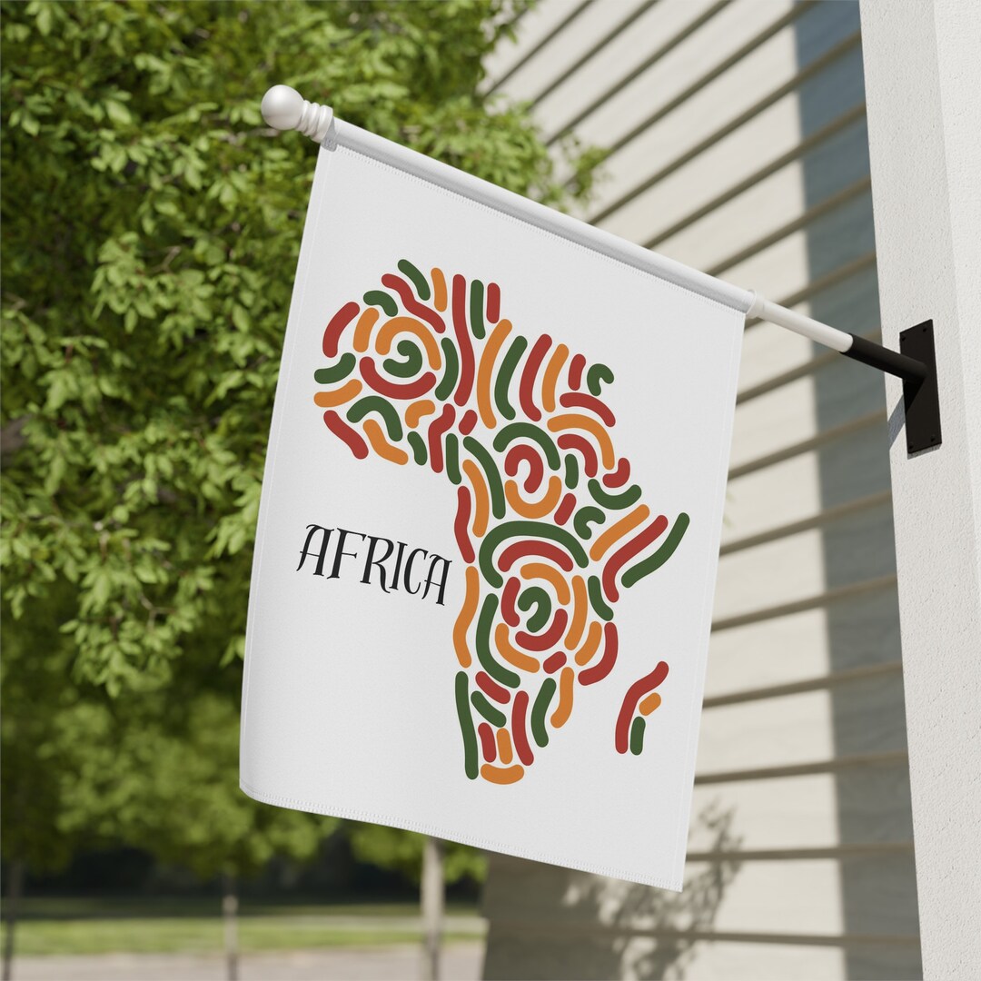 Africa Map Banner, Africa Print Banner, African Banner Flag, African ...