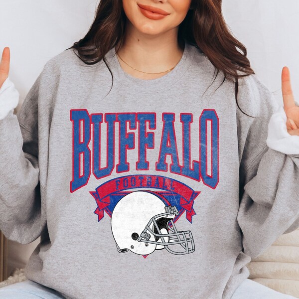 Buffalo Bills Vintage Sweatshirt - Etsy