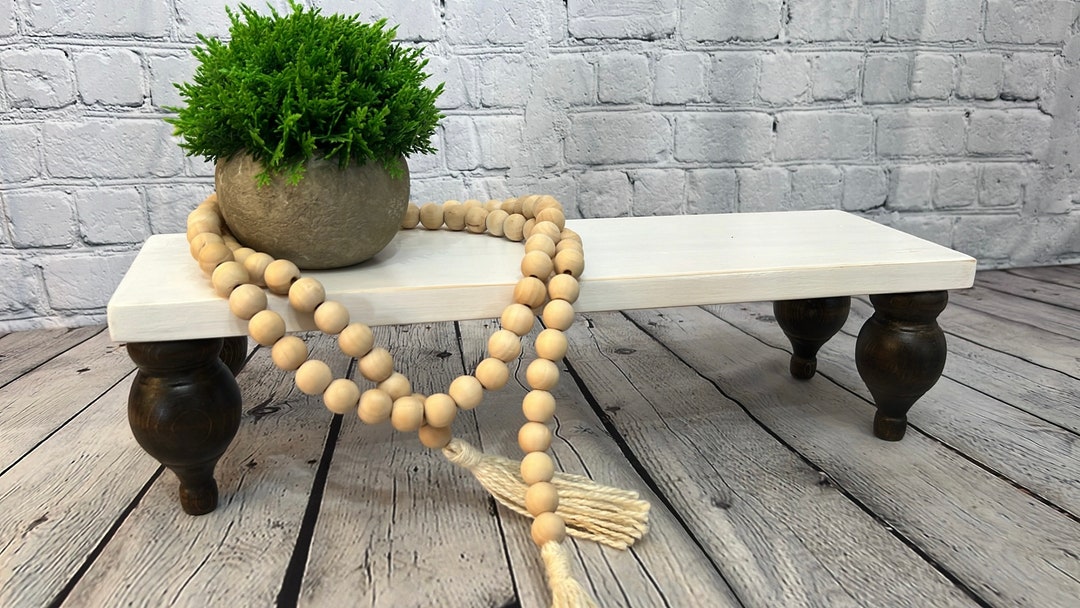 Wooden Table Riser, Pedestal Tray, Rustic Riser, Distressed Wood ...