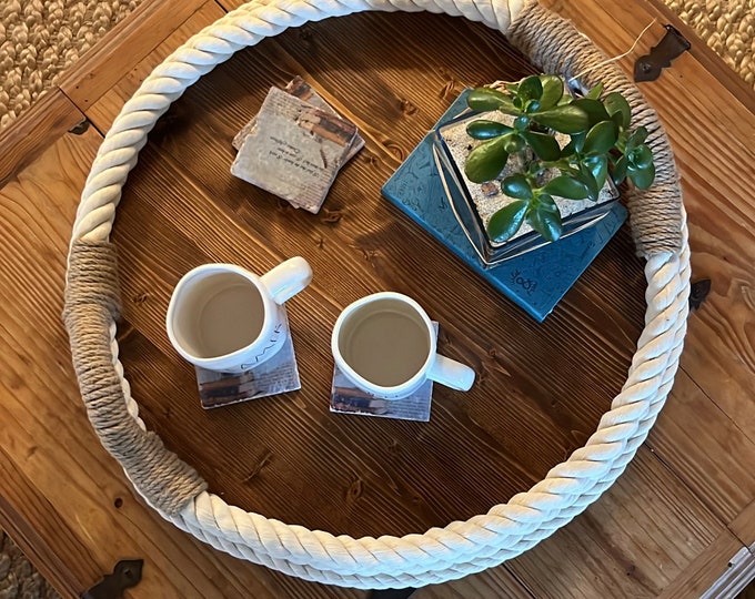 Vintage Blue & White Enamelware 15.75" Nautical Tray With Sailboats and ...
